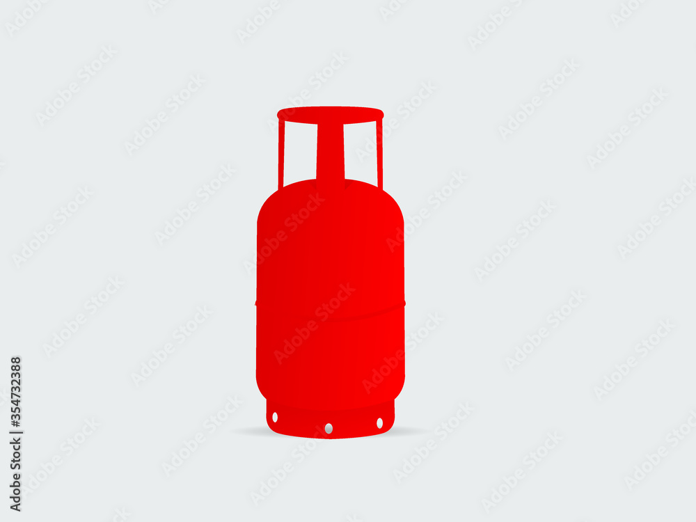 Lpg gas red cylinder graphic illustration design for logo or banner and ...