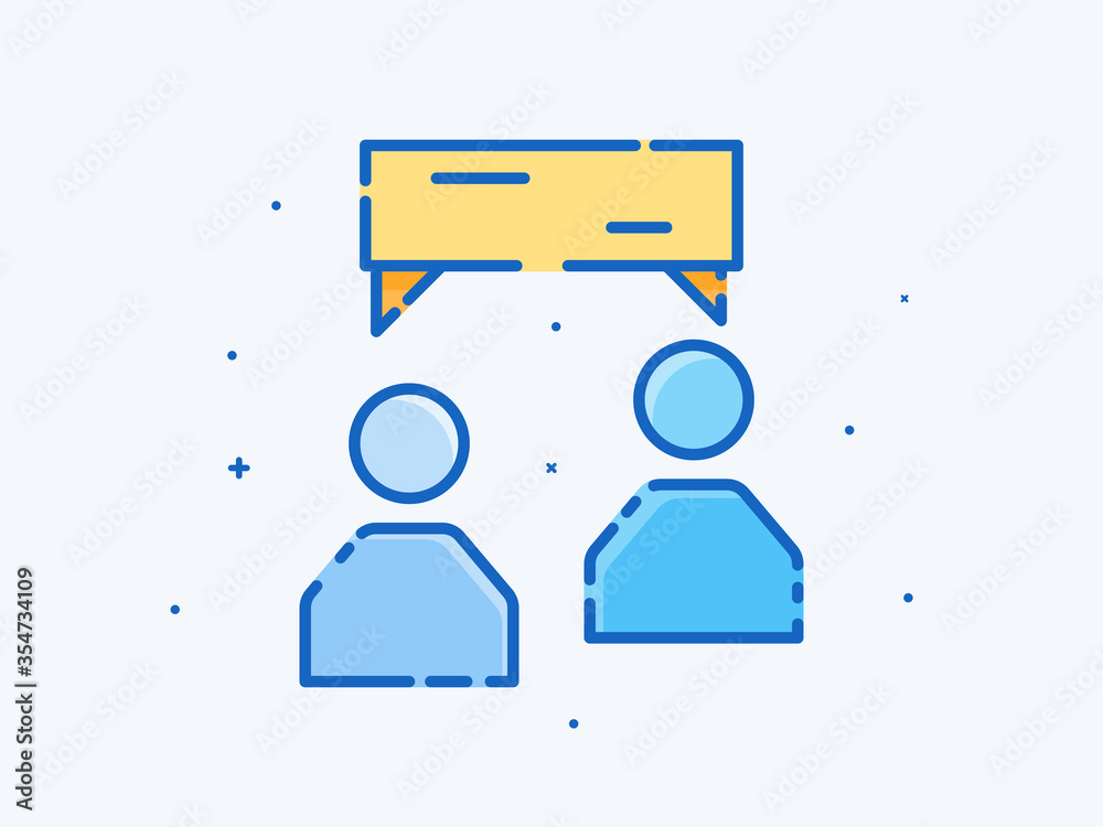 Vetor de Talk/speak flat design , communication vector illustration ...