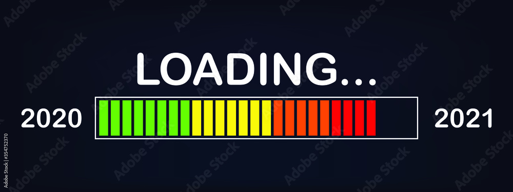 Loading bar 2020/2021 : new year loading Stock Vector | Adobe Stock