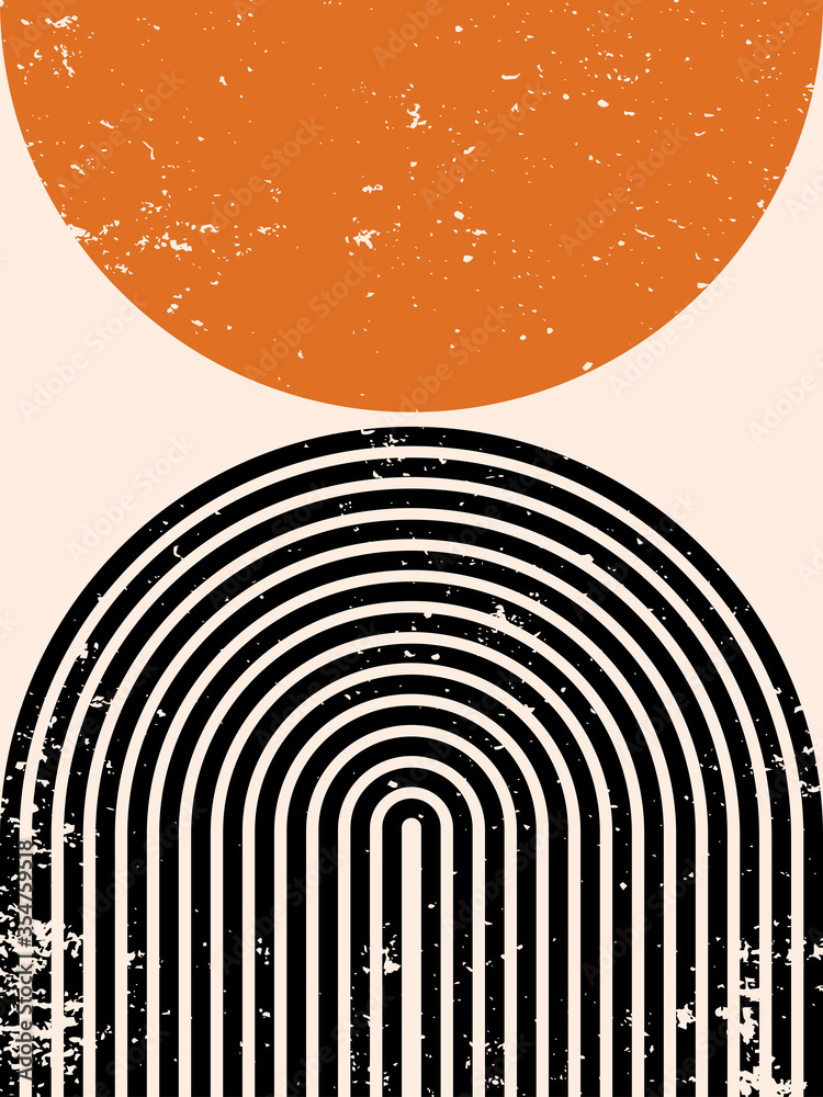 Abstract contemporary aesthetic background with geometric balance ...