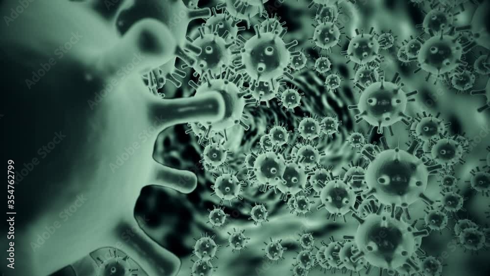 Electron microscope magnification of swine influenza virus H1N1 cells ...