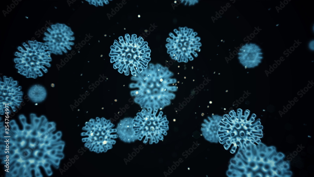 Pathogen of coronavirus covid19 inside infected organism is under ...