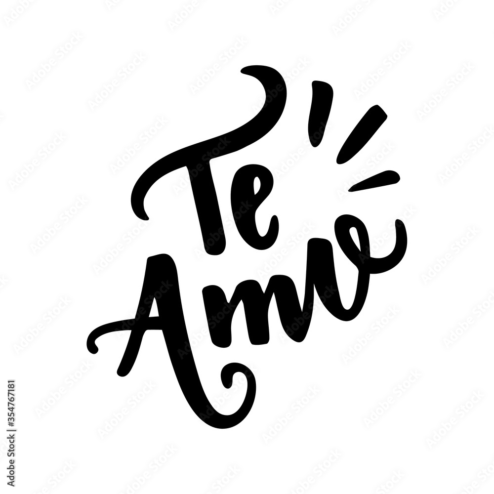Te amo! I love you! Brazilian hand Lettering I Love You, Vetorial ...