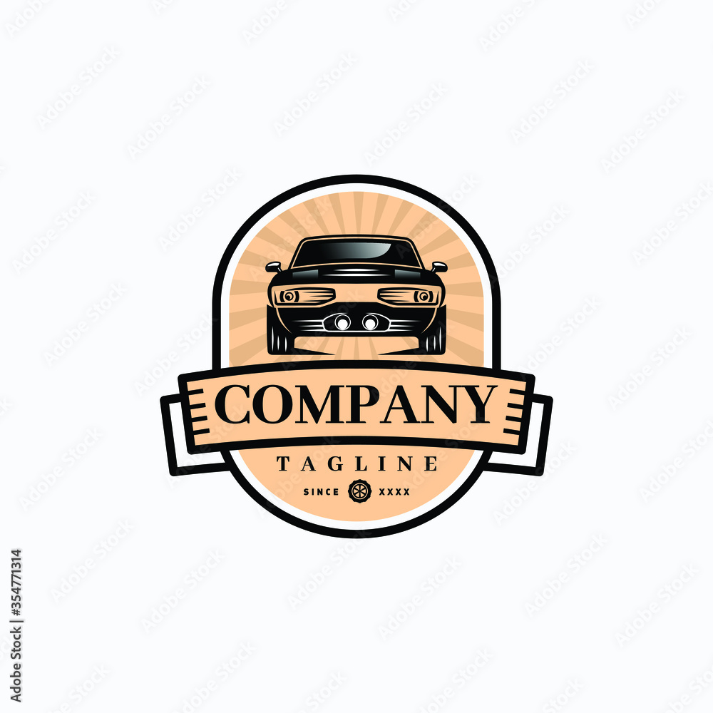 Classic/vintage car vector design inspiration. Auto car logo design ...