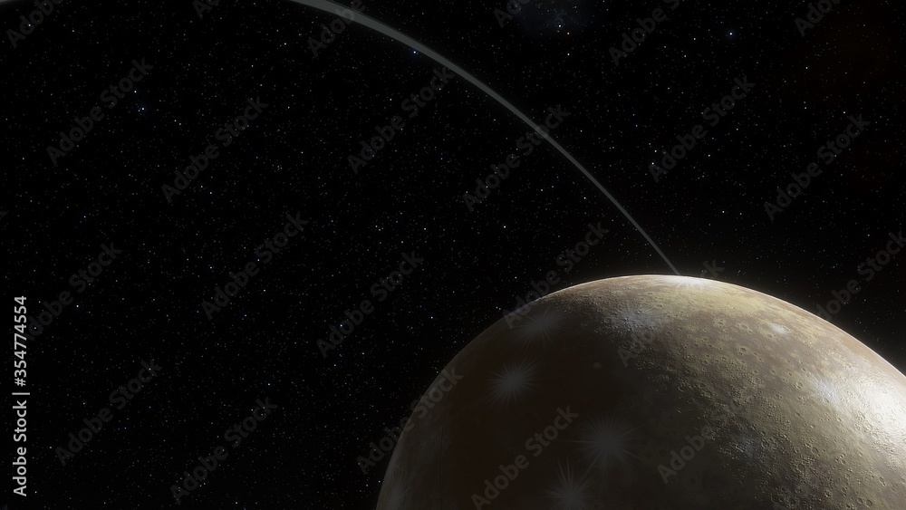Detailed surface of an alien planet, alien planet in space, exo planet ...