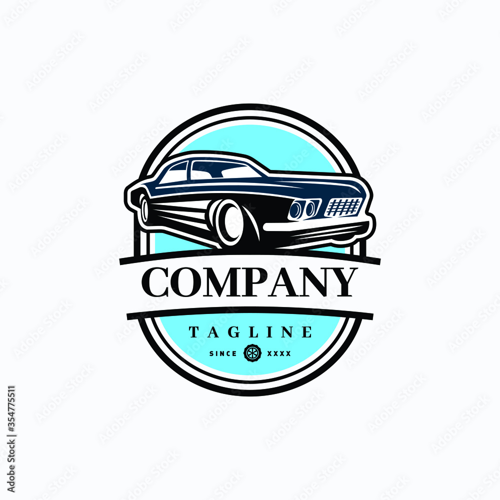 Classic/vintage car vector design inspiration. Auto car logo design ...
