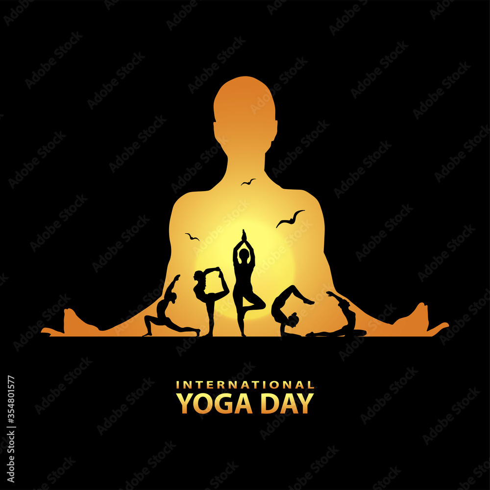21 june-international yoga day,paper cut yoga body posture, human ...