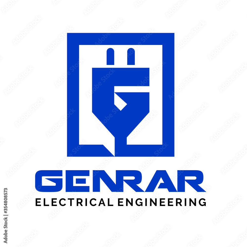 Letter G Electrical Logo Stock Vector | Adobe Stock