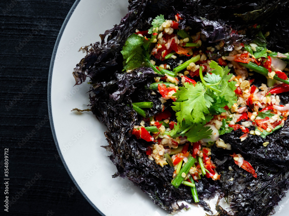 Seaweed Salad Thai,Ingredients Pepper,Garlic,Fish sauce,Sugar Lemon ...