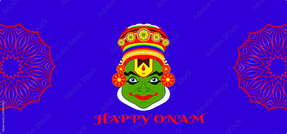 Happy Onam Vector Background Stock Vector | Adobe Stock