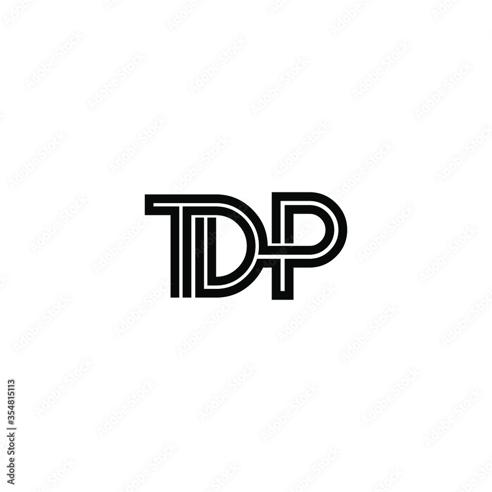 tdp letter original monogram logo design Stock Vector | Adobe Stock