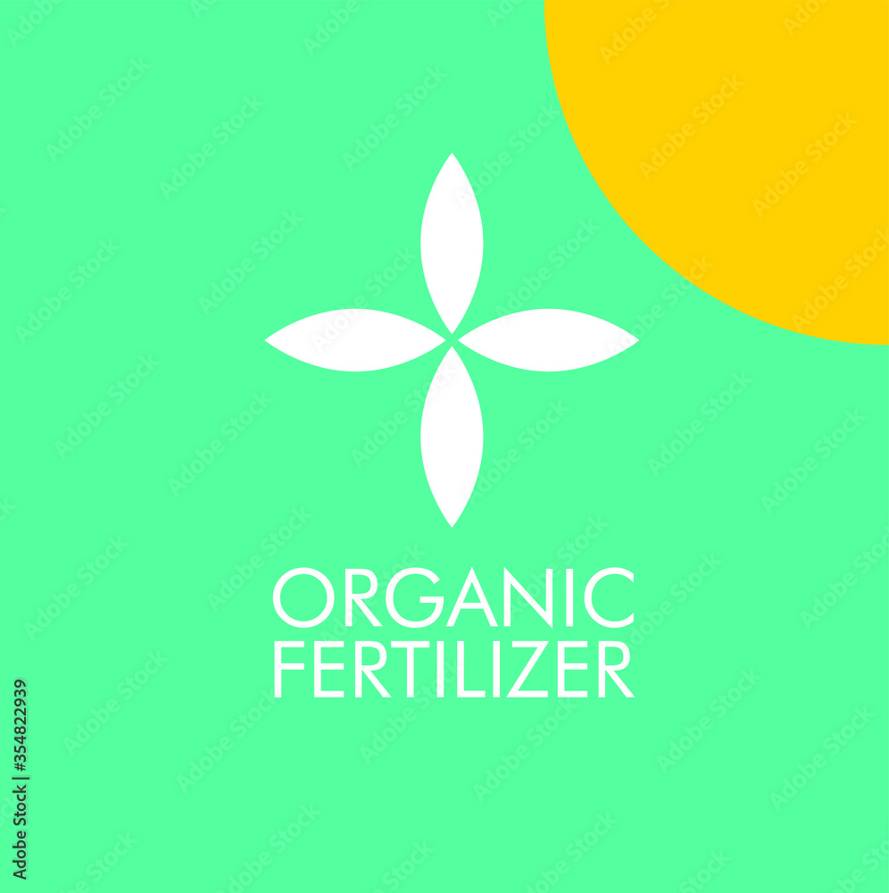 organic fertilizer logo icon with simple shape symbol. Good use for ...
