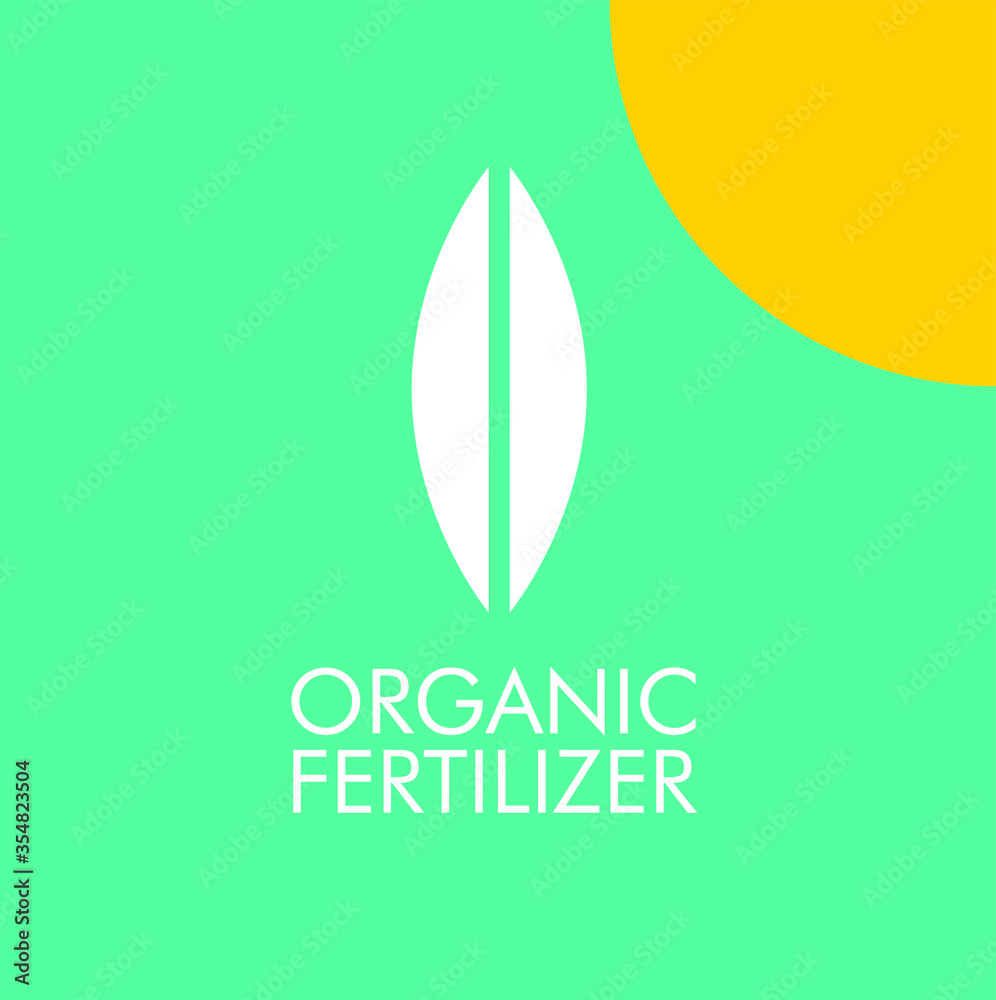 organic fertilizer logo icon with simple shape symbol. Good use for ...