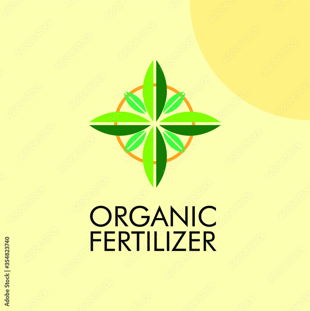organic fertilizer logo icon with simple shape symbol. Good use for ...