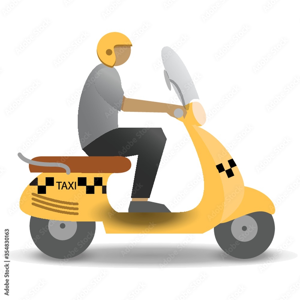 Taxi motorcycle Stock Vector | Adobe Stock