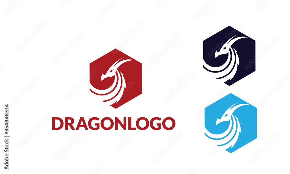Dragon Logo with hed dragon can for company logo, branding, dragon ...