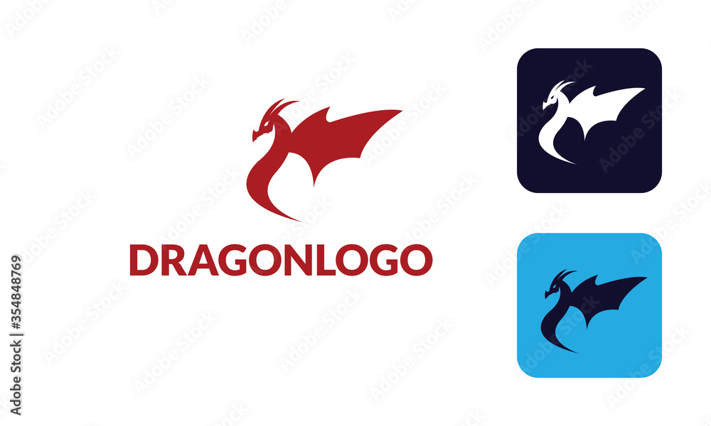 Dragon Logo with hed dragon can for company logo, branding, dragon ...