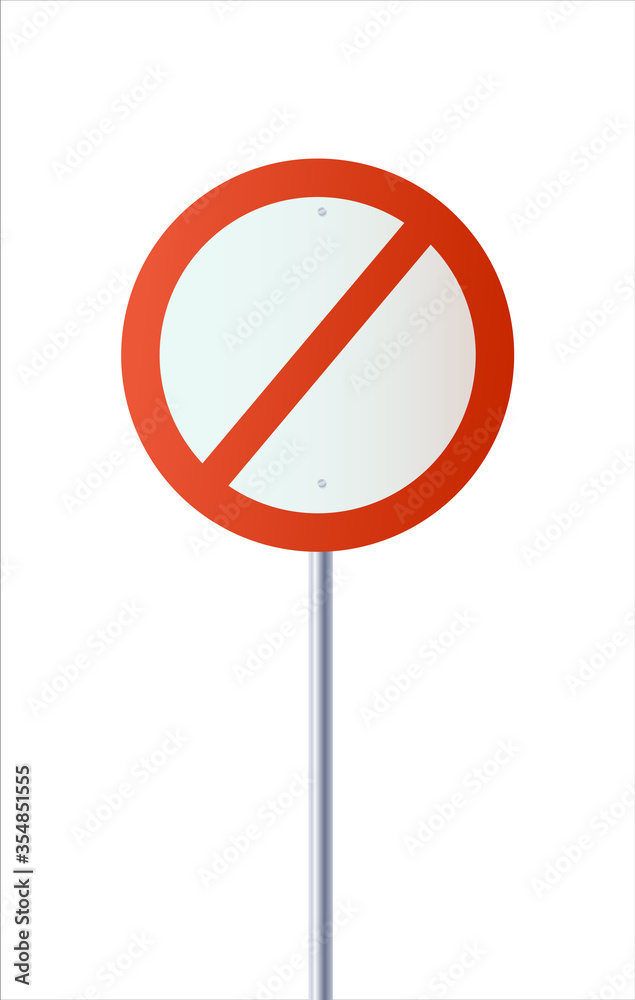 No Allowed sign.Prohibition sign on white background drawing by ...