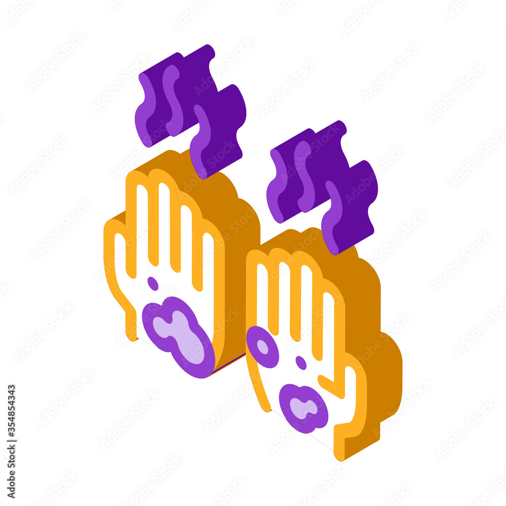Dirty And Smelly Hands Icon Vector. Isometric Dirty And Smelly Hands ...