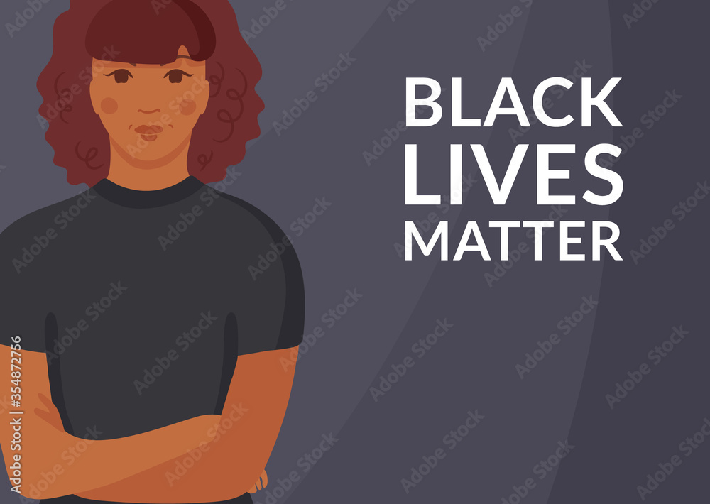 Black lives matter concept. Young beautiful African American woman ...