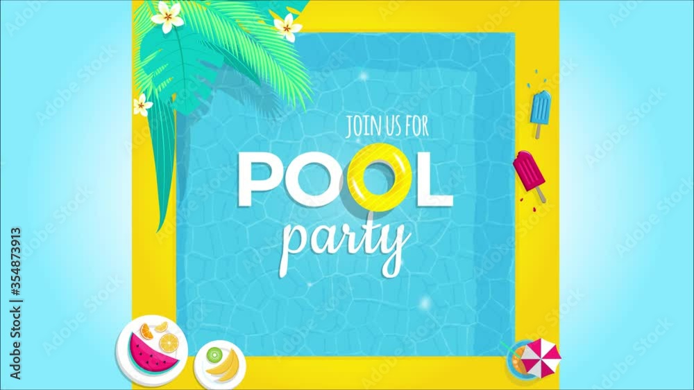 pool, party, summer, background, invitation, water, Pool party ...