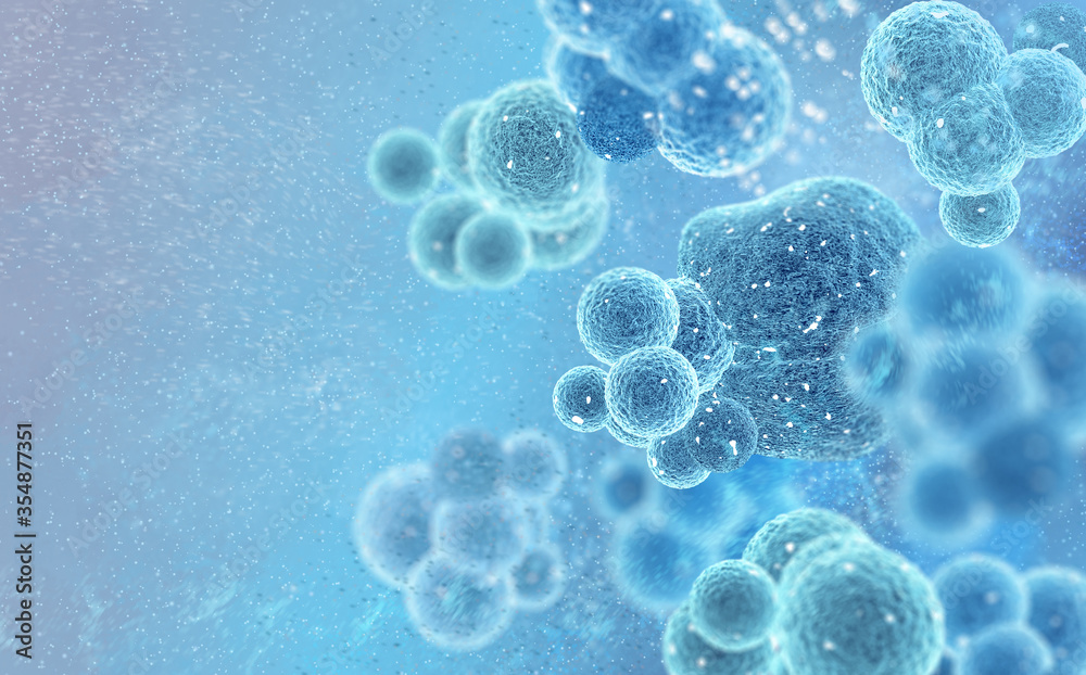 ภาพประกอบสต็อก Medical abstract background, microscopic cells in the ...