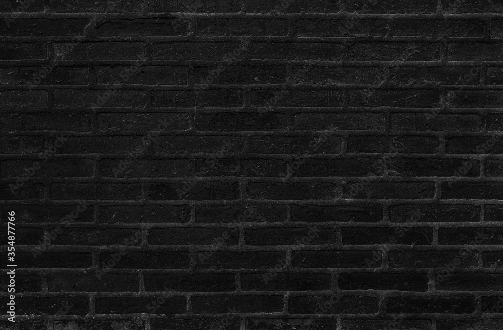 Old black bricks wall with brick textured vintage retro style for ...
