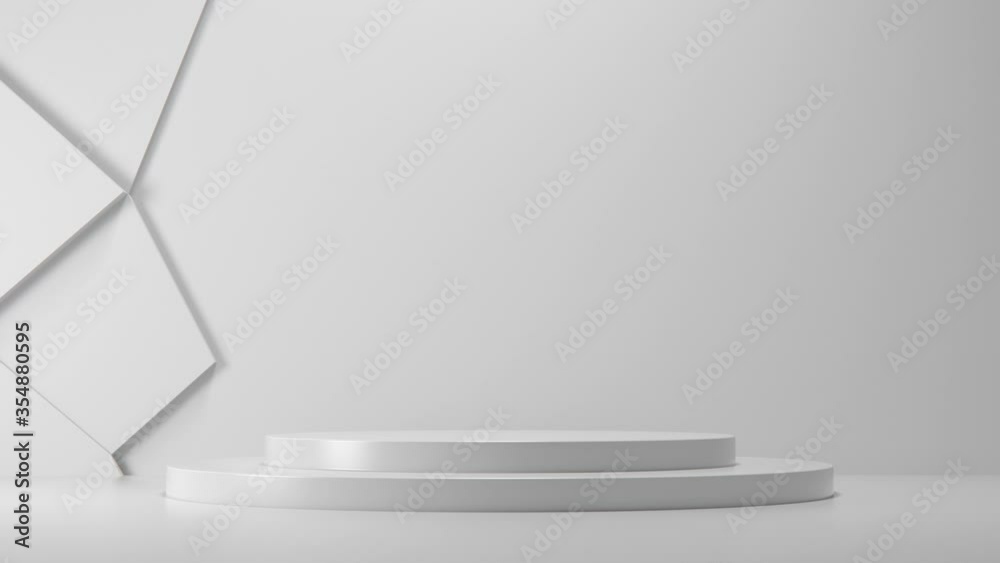 Pedestal podium with white abstract background for product presentation ...