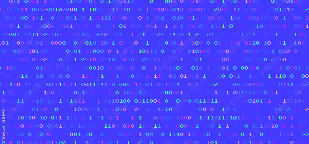 Vaporwave and retrowave background with binary code in pastel colors ...