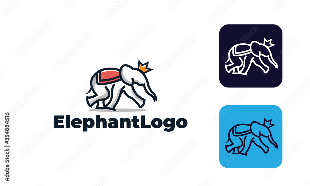 Elephant logo with modern style can for nature logo, animal logo ...