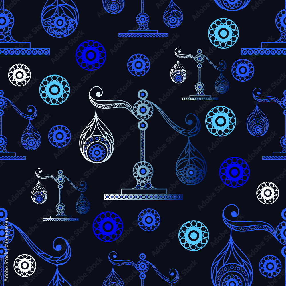 Seamless pattern (texture) with zodiac symbol (astrology, astronomy ...