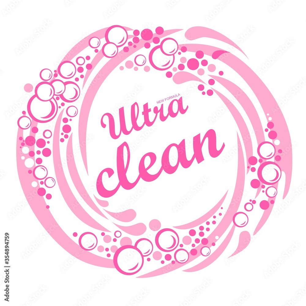 Ultra clean. Soap design product. Soap wash background. Laundry ...