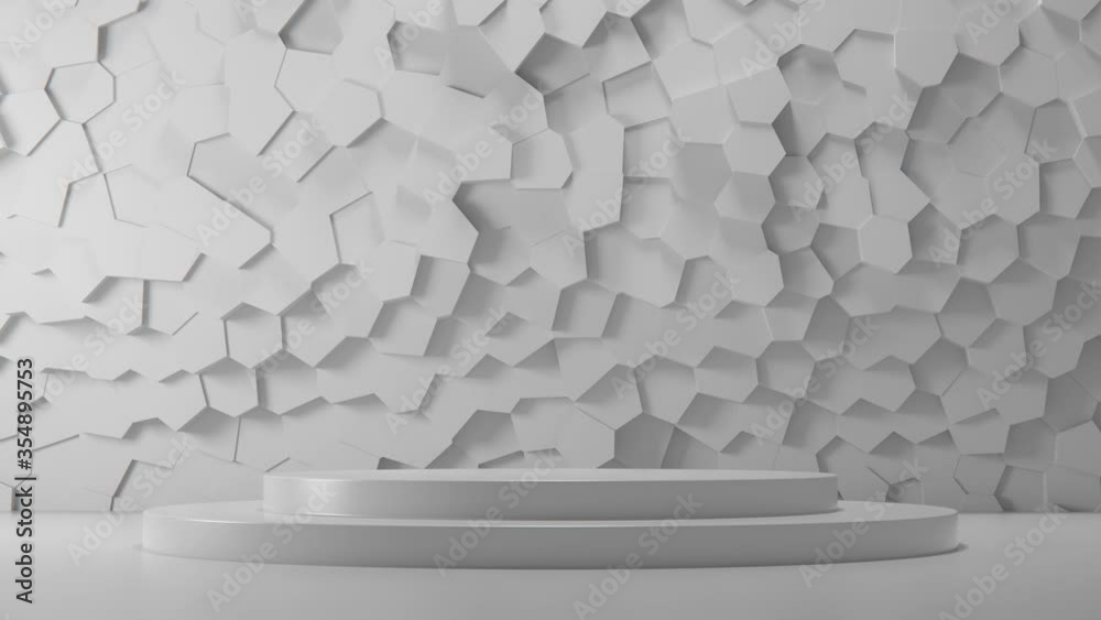 Pedestal podium with white abstract background for product presentation ...