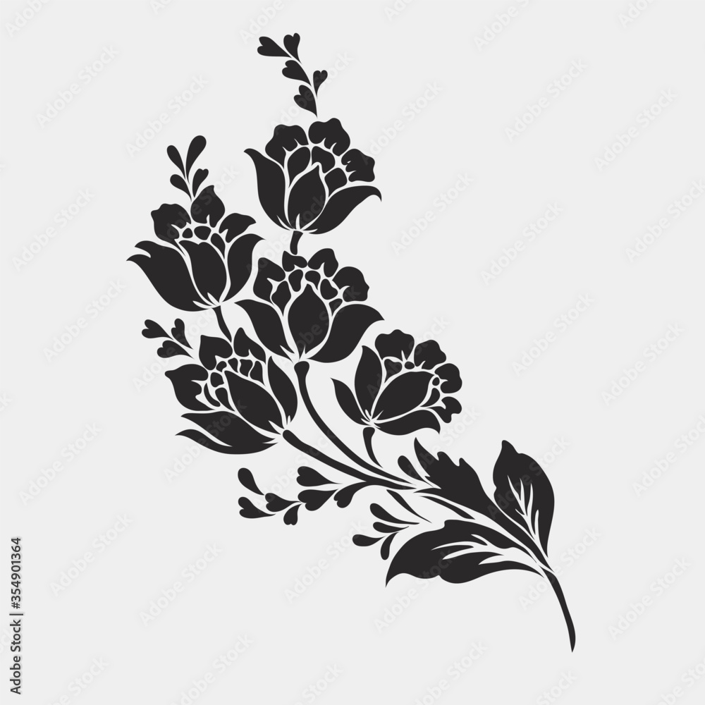 flower motif design element Stock Vector | Adobe Stock