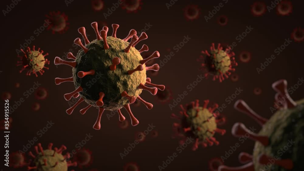 3D Animation Coronavirus new sars cov 2 concept responsible for covid ...