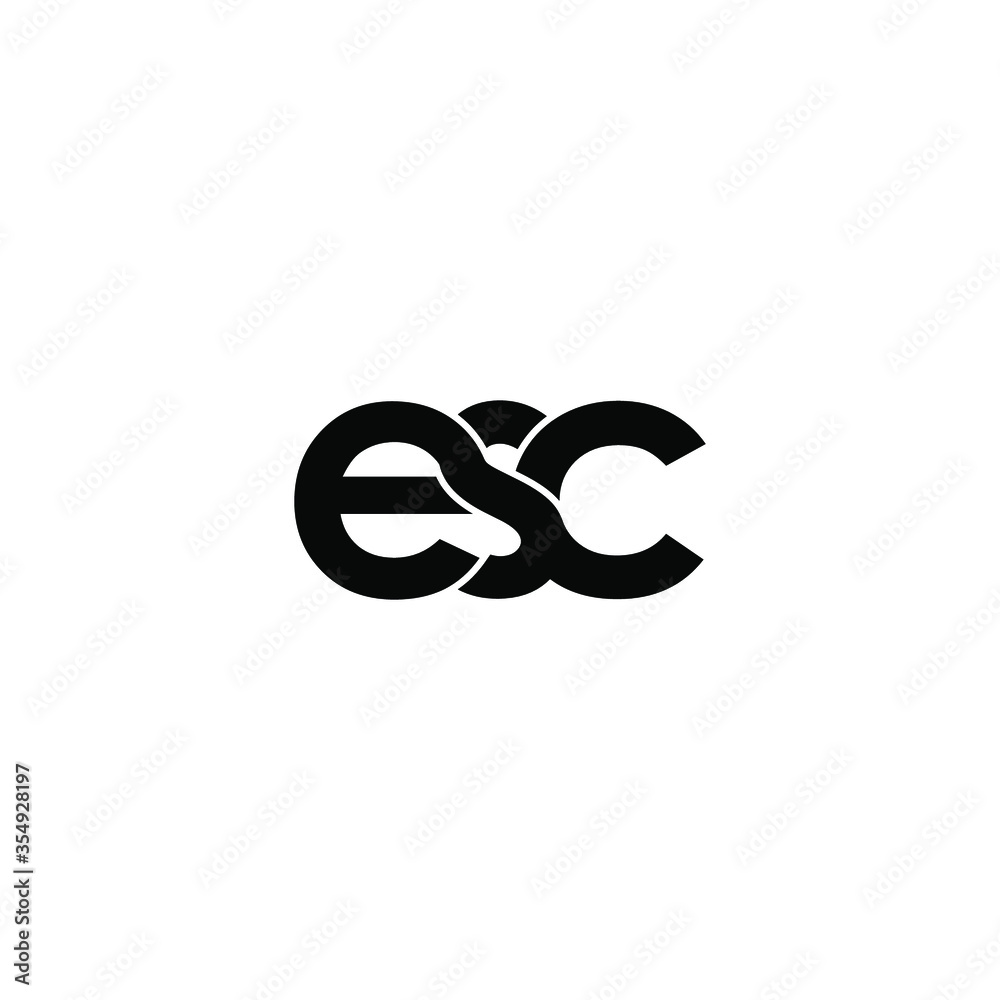 esc letter original monogram logo design Stock Vector | Adobe Stock