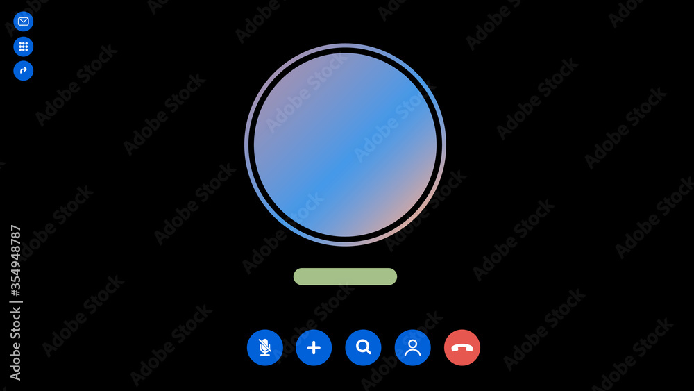 Video call illustration. Video call screen mockup. Vector illustration ...