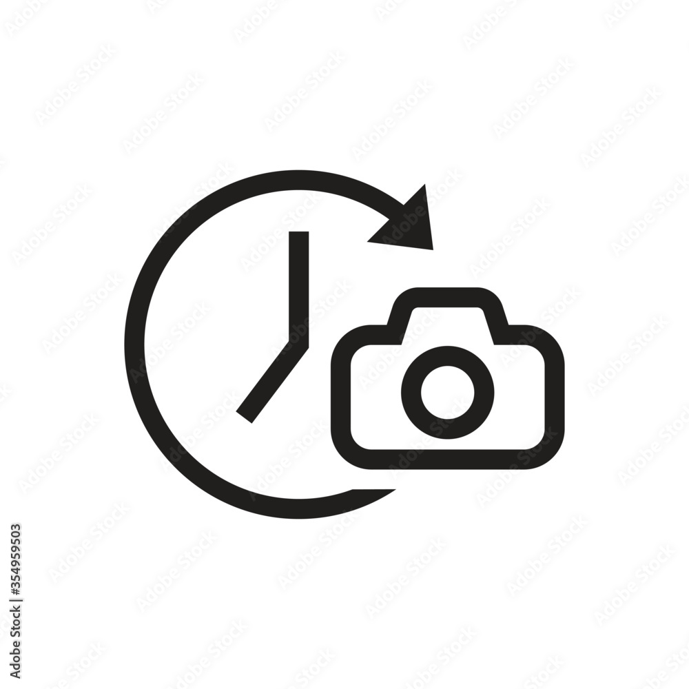 Timelapse icon design isolated on white background Stock Vector | Adobe ...