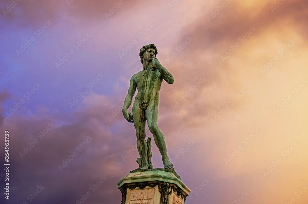 The replica of Michelangelo's David statue in Michelangelo Square ...