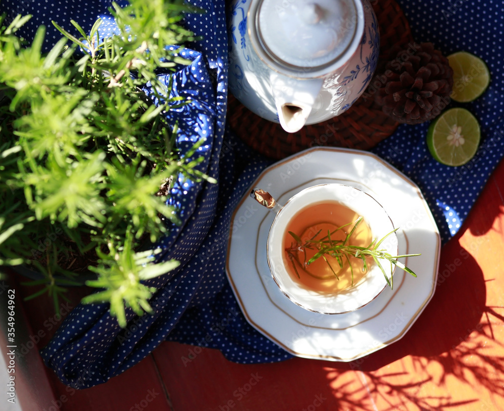 Afternoon tea break Use rosemary herbs to help add scents and lemons to ...