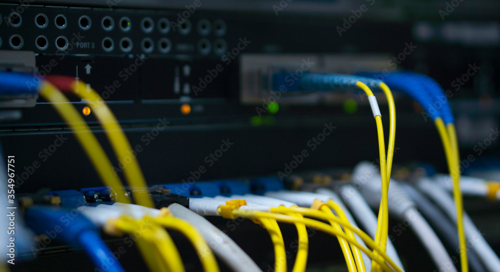 Equipment optical technology, connection. 5G technological network ...