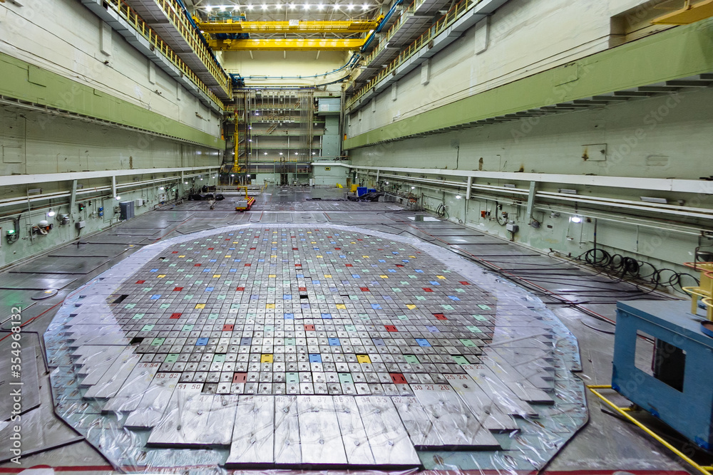 Foto de Nuclear power plant. Central hall of the nuclear reactor ...