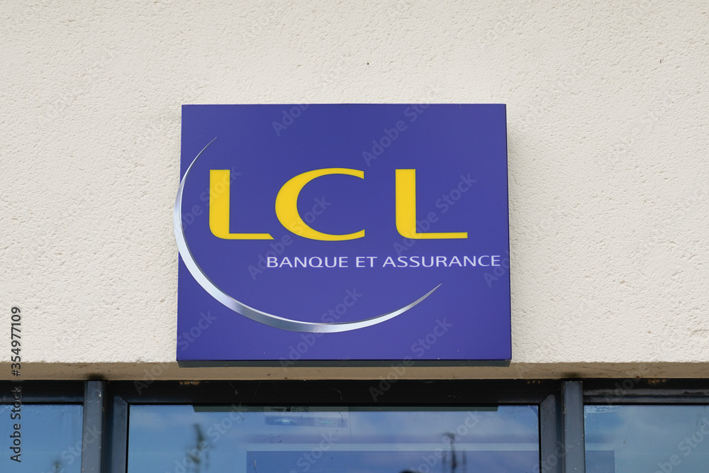 Lcl logo sign of french bank office Stock Photo | Adobe Stock