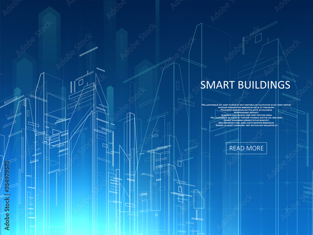 Smart building concept design Stock Vector | Adobe Stock