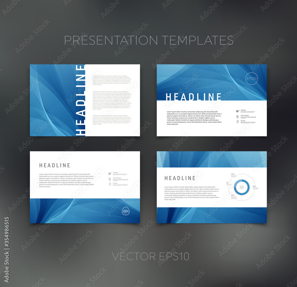 Vector presentation template, page layout, brochure, booklet, leaflet ...