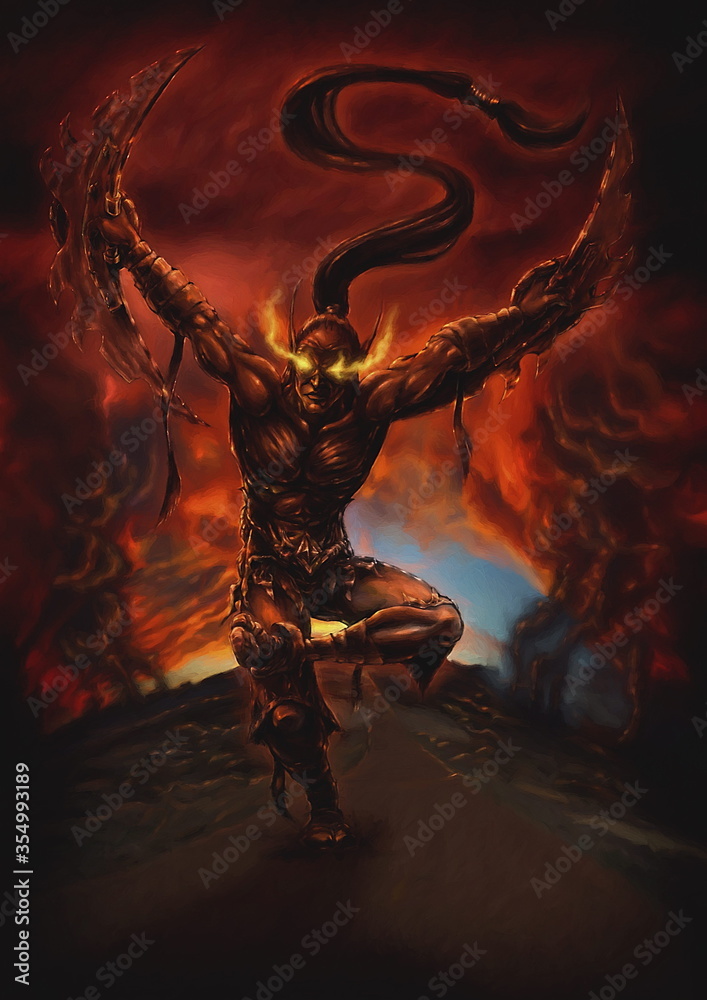 Illustration of a fantasy concept, mythological characters Elves Stock ...