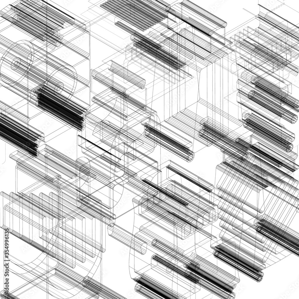 Engineering technological vector wallpaper made with circles and lines ...