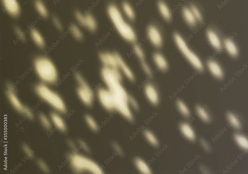 Abstract Foliage Shadow Background on Wall Texture. Vector Shadow ...