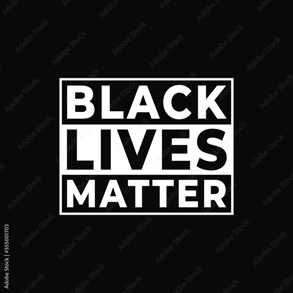 Vecteur Stock Black lives matter modern logo, sign, design concept with black and white text on ...