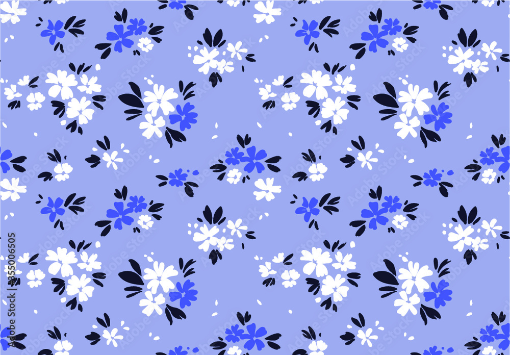 Light Blue Flower Pattern